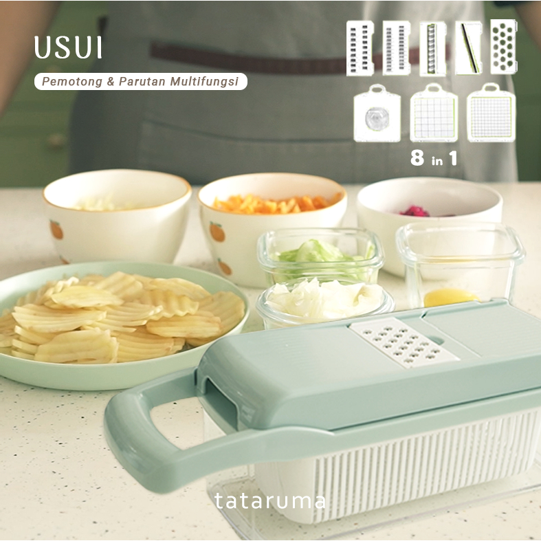 Jual TATARUMA Usui - Pemotong Sayur Multifungsi 8 in 1 Potong Parut ...