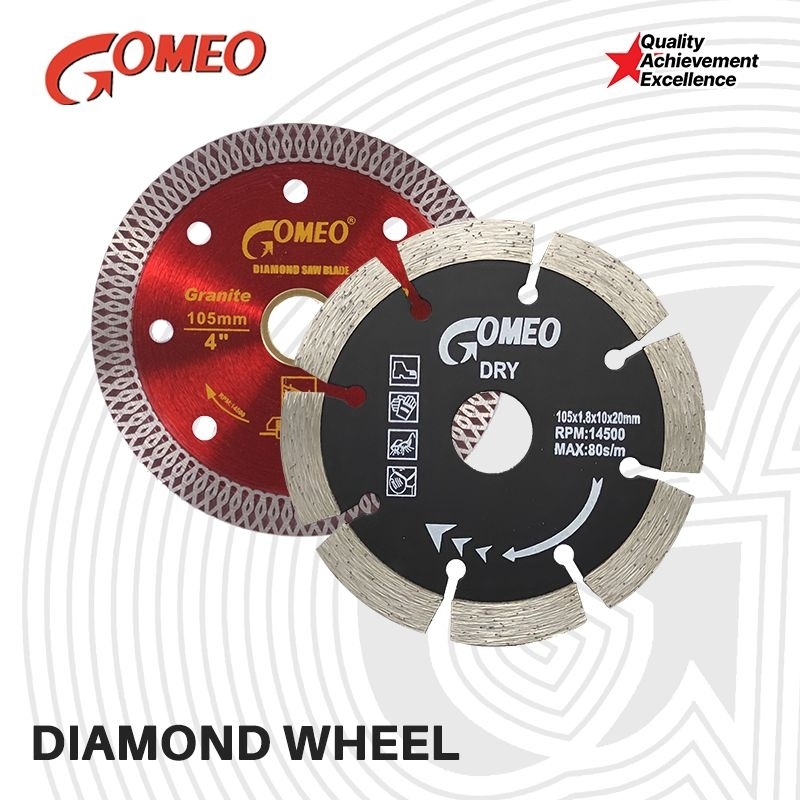 Jual GOMEO Diamond Wheel Mata Pisau Potong Keramik Granit Kering Turbo ...