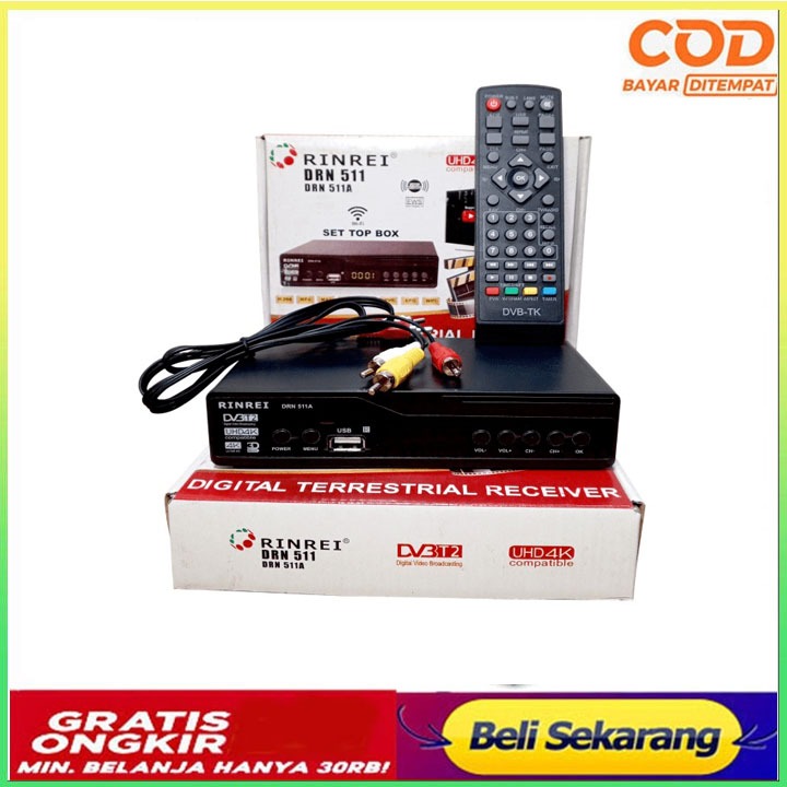 Jual Set Top Box Digital Tv Receiver RINREI DRN-511C DVB T2 - BISA YOUTUBE TERLARIS PROMO STB ...