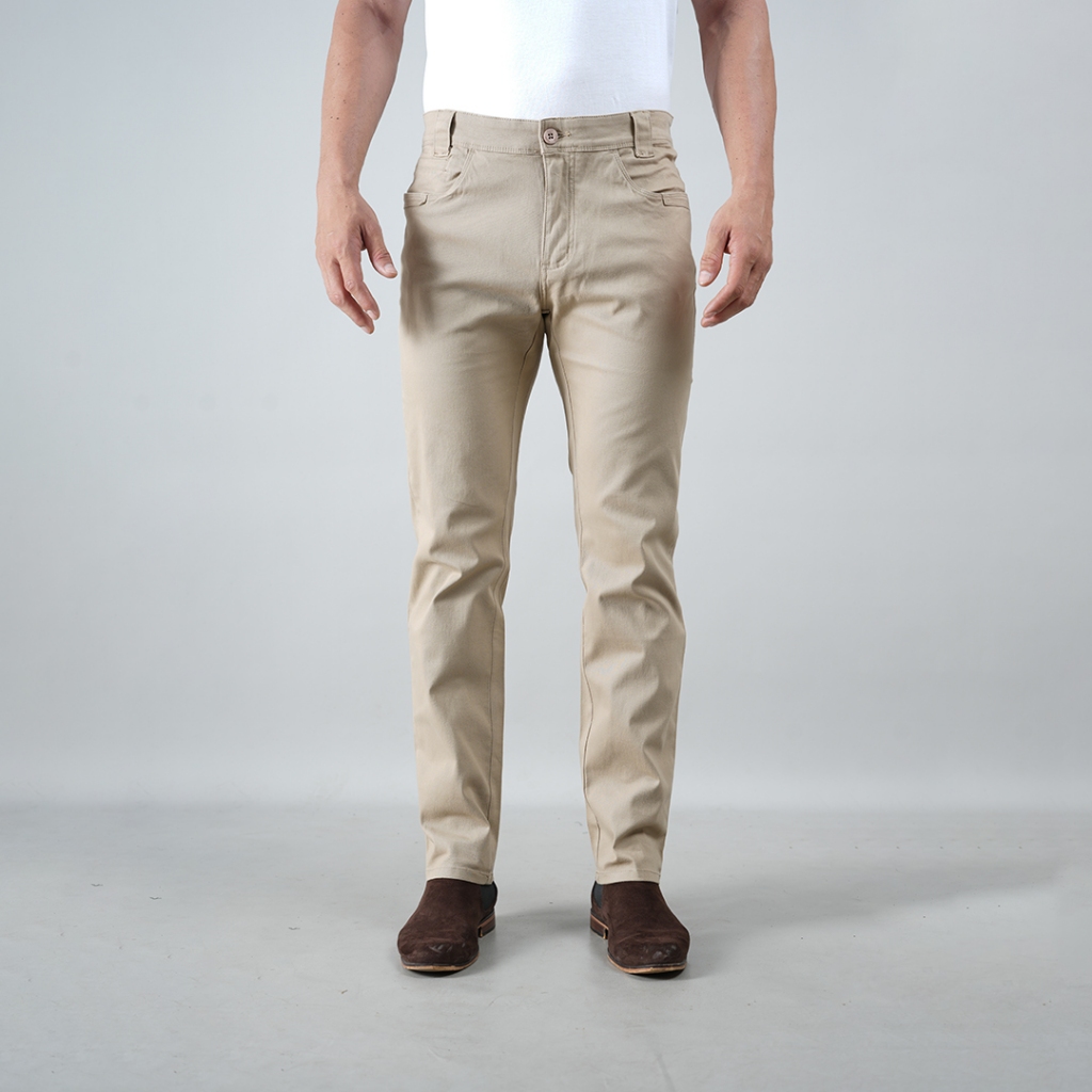 Jual LGS - Celana Casual Pria - Reguler Fit - Coklat - CCT.563.S049.002 ...