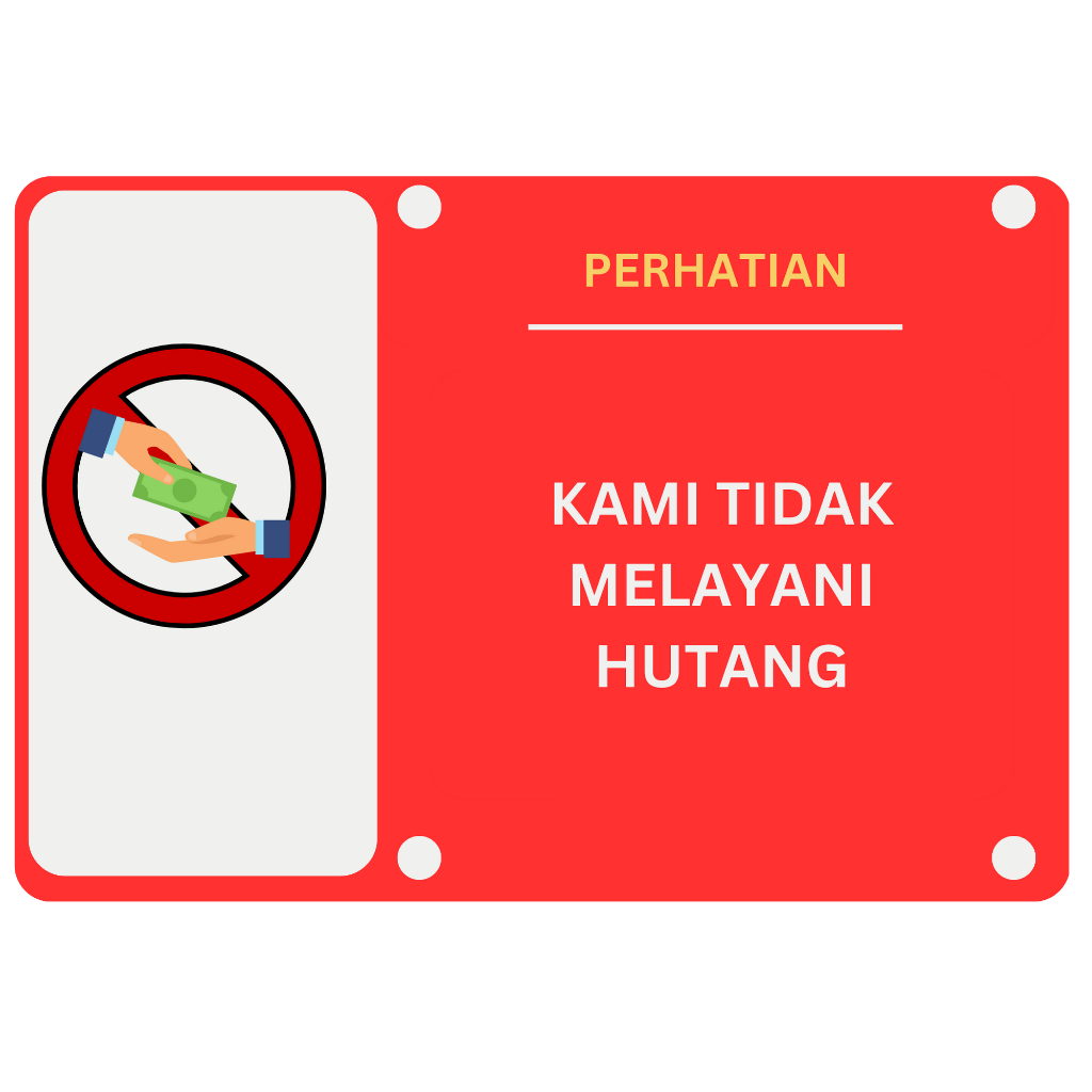 Jual STIKER MAAF TIDAK TERIMA HUTANG ATAU BON | Shopee Indonesia