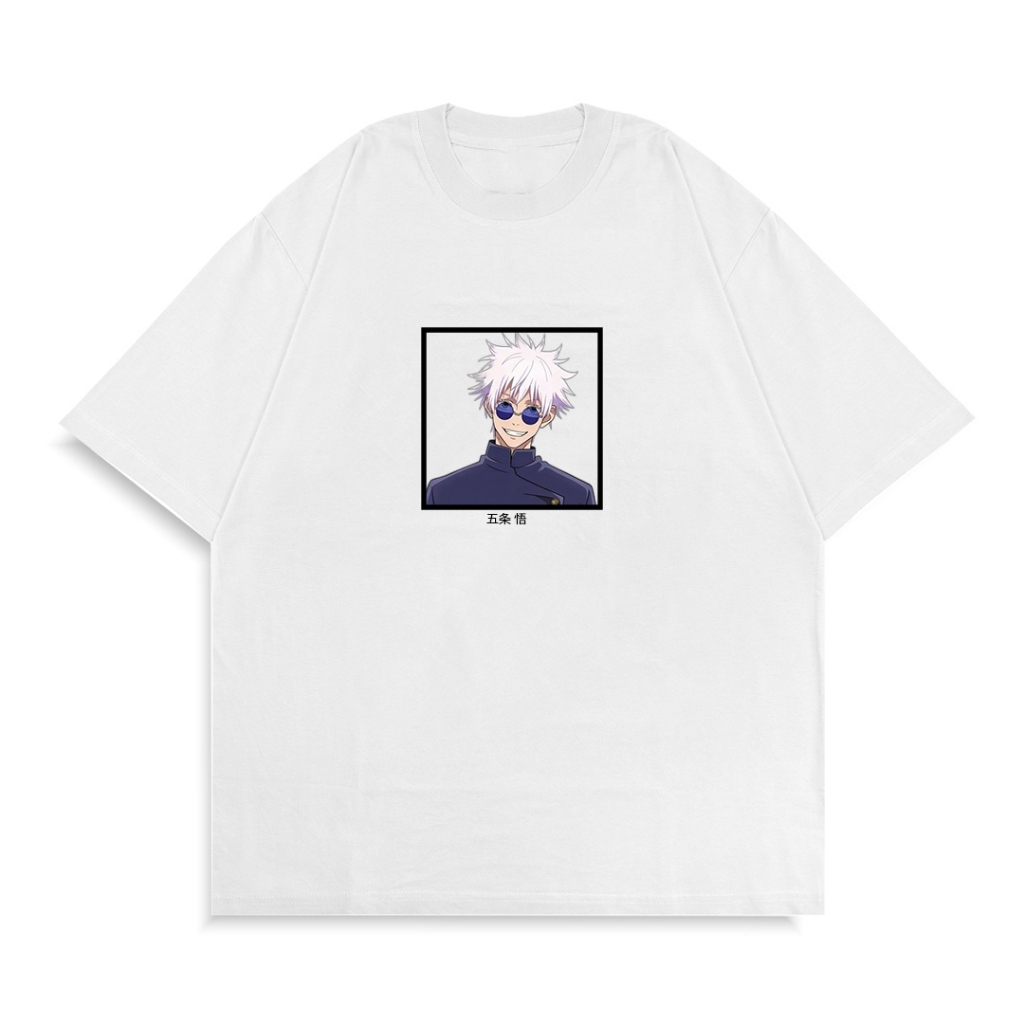 Jual T-Shirt Oversize White Anime Gojo satoru Jujutsu kaisen ...