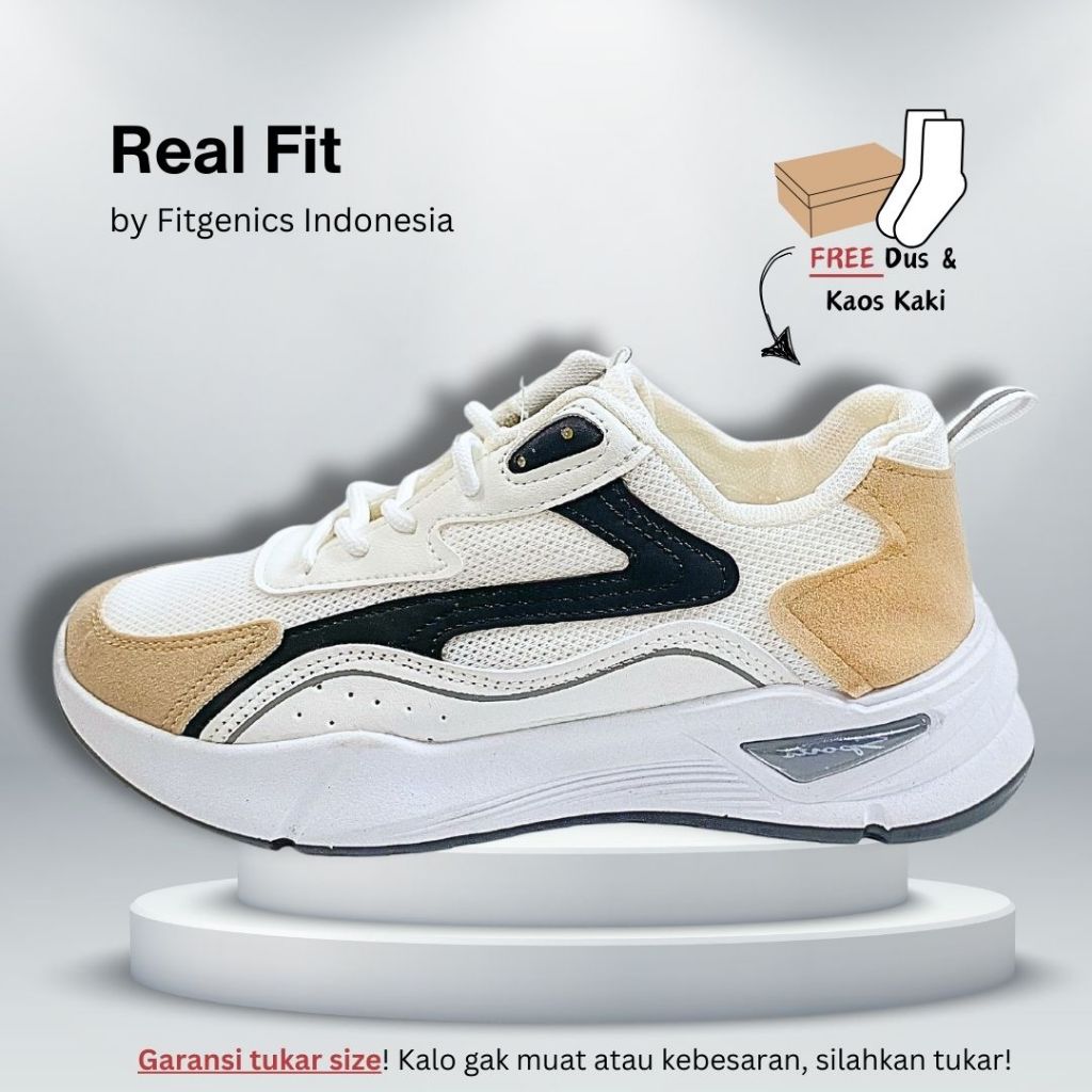 Jual Fitgenics Sepatu Sneakers Pria Olahraga Sport Shoes Casual Running Real Fit | Shopee Indonesia