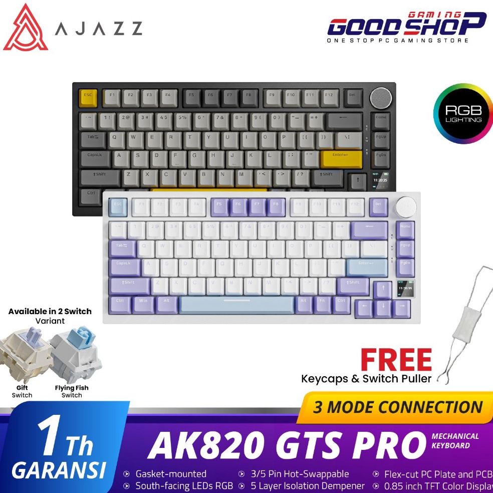 Jual Harga Bersahabat Ajazz AK82 GTS Pro 75 Trimode Connection ...