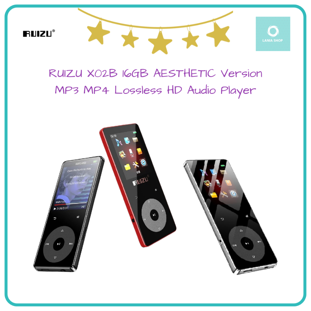 Jual RUIZU X02B 16GB AESTHETIC Version MP3 MP4 Lossless HD Audio Player ...