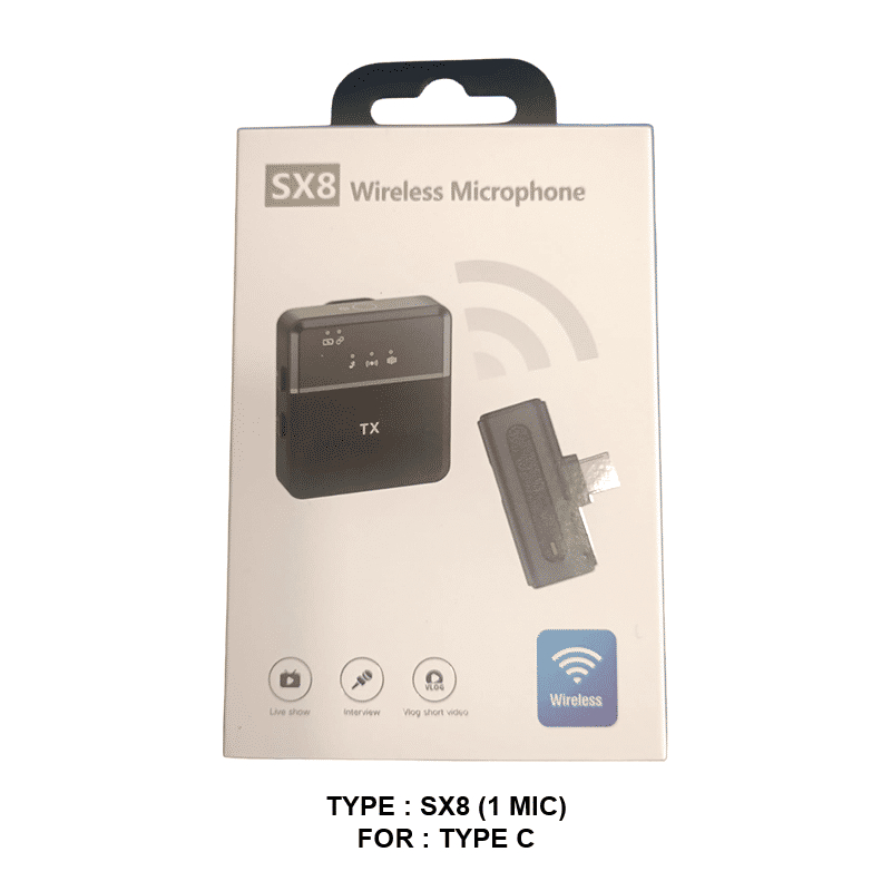 Jual AKACC MICROPHONE WIRELESS PORTABLE K9 / SX5 / SX8 / MIC CLIP ON LIVE STREAMING VLOG/ MIC ...