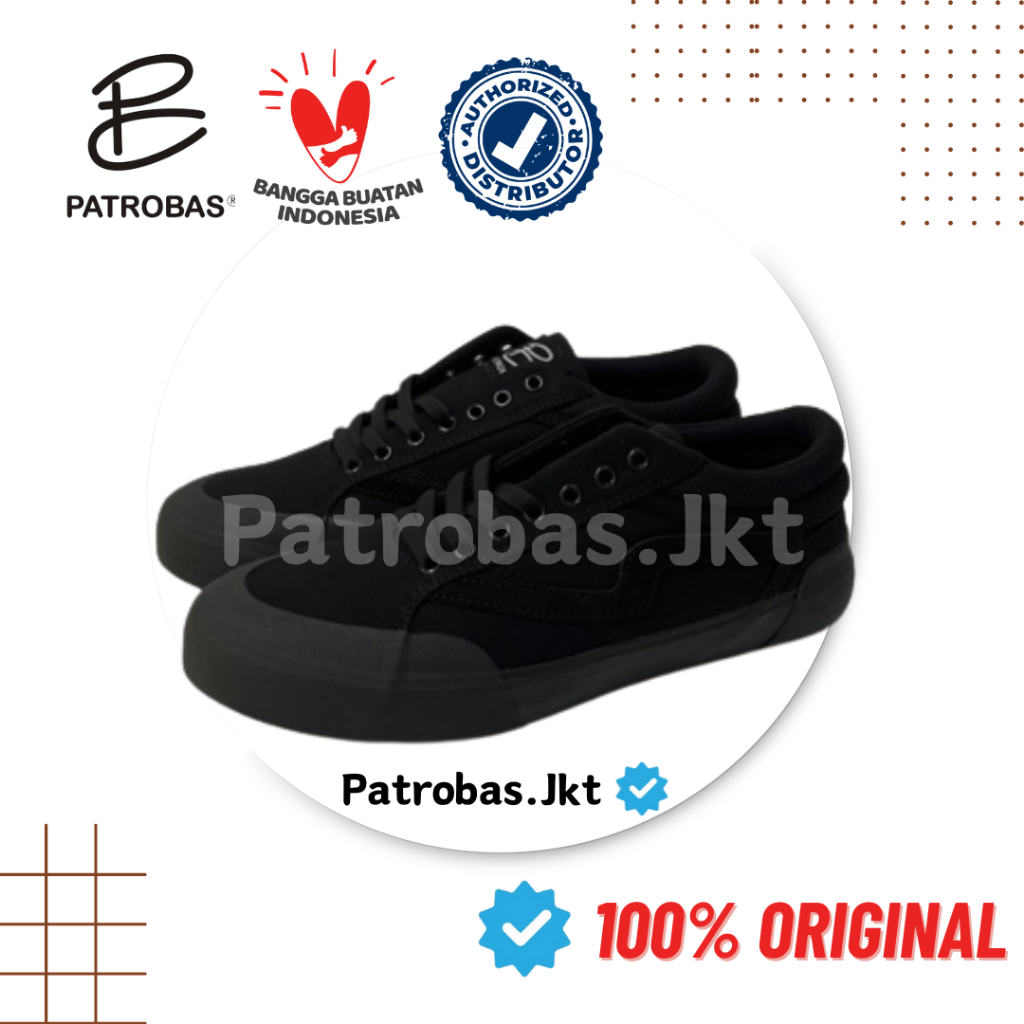 Jual Sepatu Patrobas Cloud Low All Black Original | Sneakers Casual ...