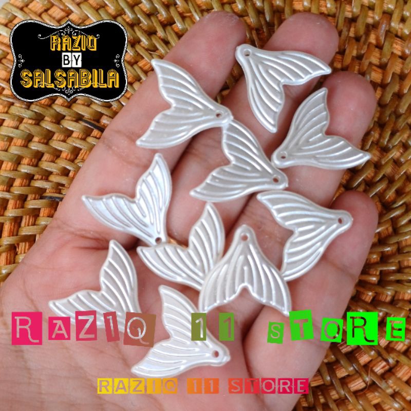 Jual Manik Mote Charm BW Mermaid Tail Bahn Kerajina DIY | Shopee Indonesia