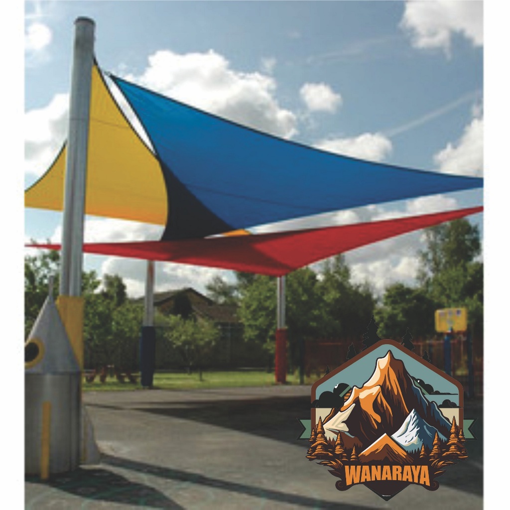 Jual Tenda kanopi awning taman bentuk segitiga ukuran 4x4x4 meter Bahan ...