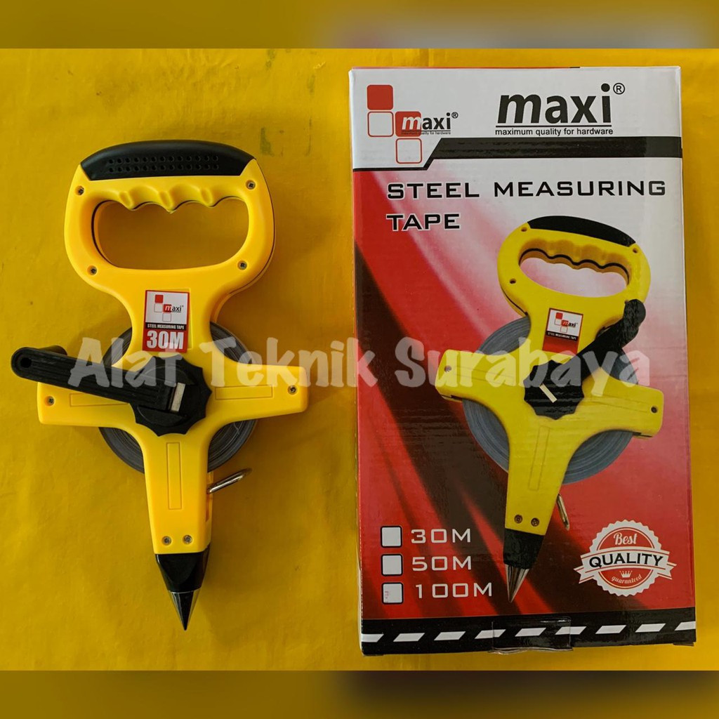 Jual METERAN ROL STEEL MAXI 30 50 100 M METER PLAT BAJA MEASUREMENT ...