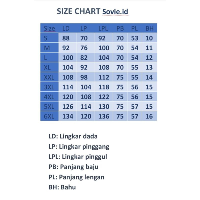 Jual Size Chart & Custom (Desain/Model,) | Shopee Indonesia