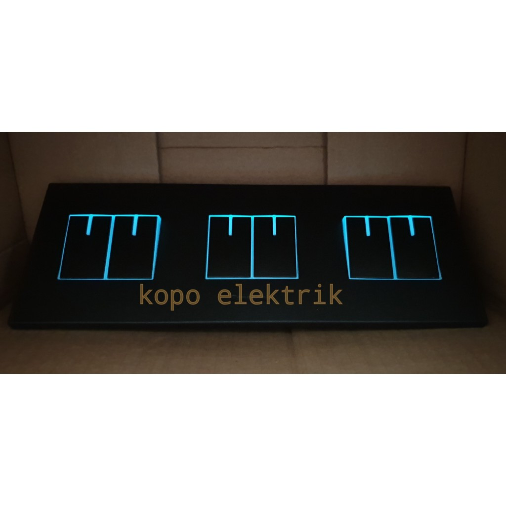 Jual Panasonic Saklar Seri Triple Hotel Style Black Tanam Saklar Hitam ...