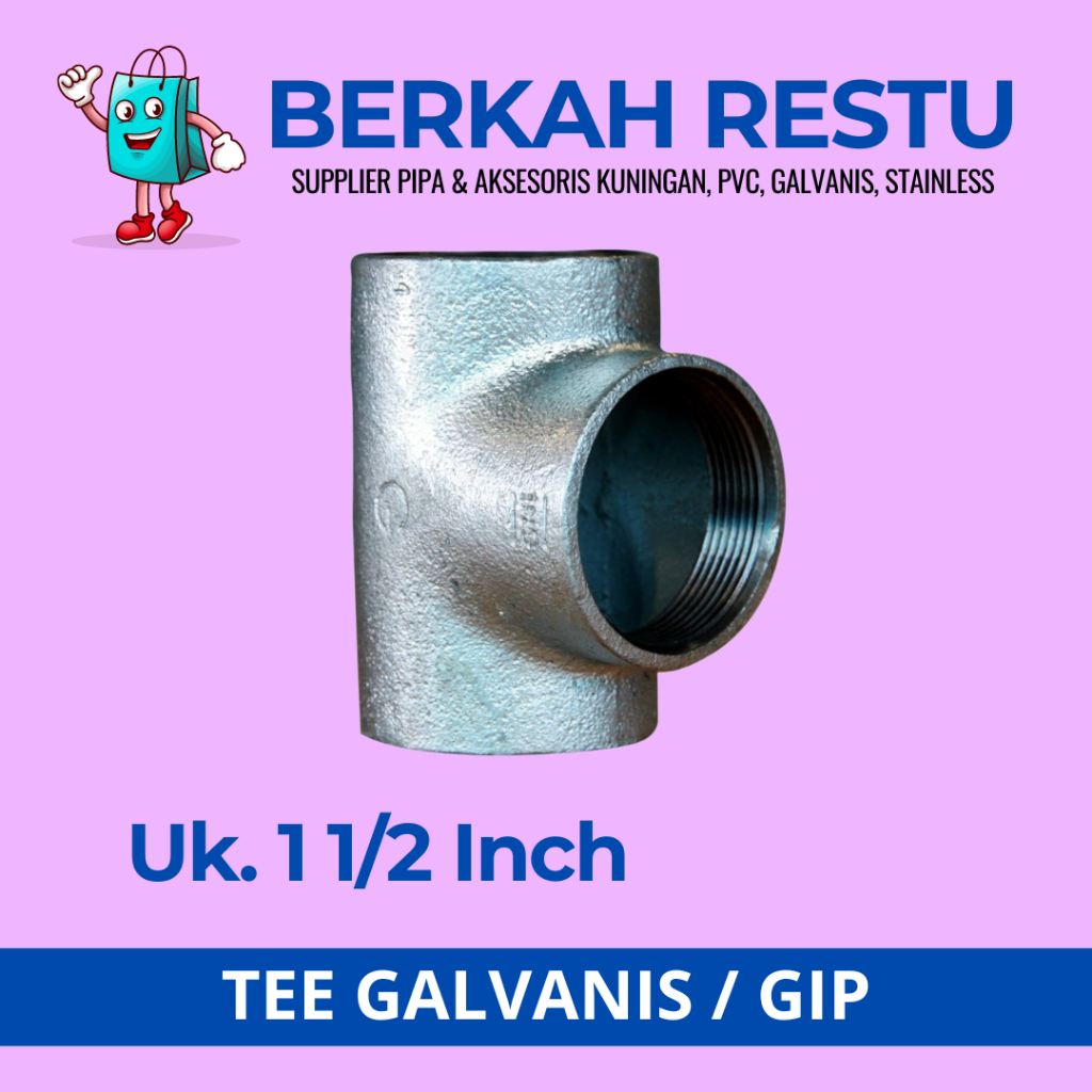 Jual Tee GIP / Galvanis / Besi 1 1/2" Inch | Shopee Indonesia