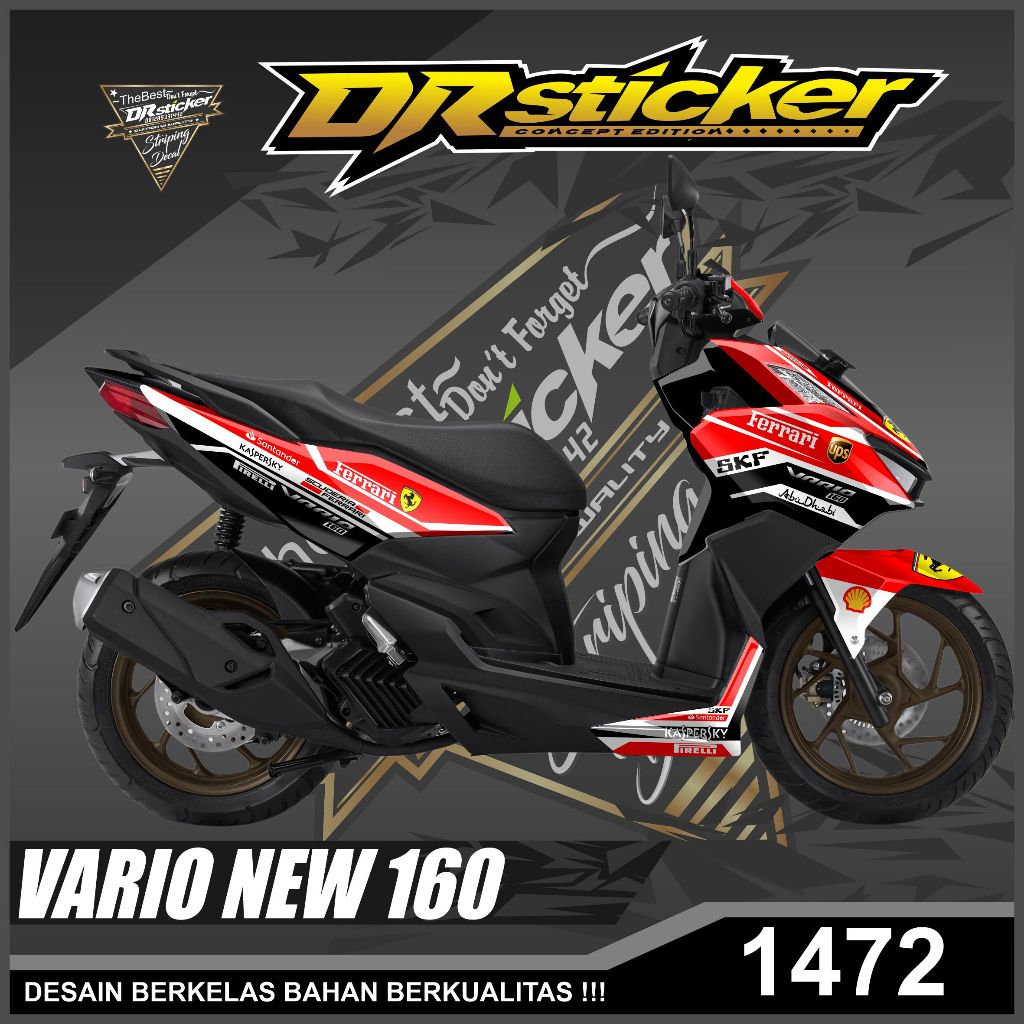 Jual Sticker Vario 160 Terbaru / Sticker Vario - Desain Ferarri ...