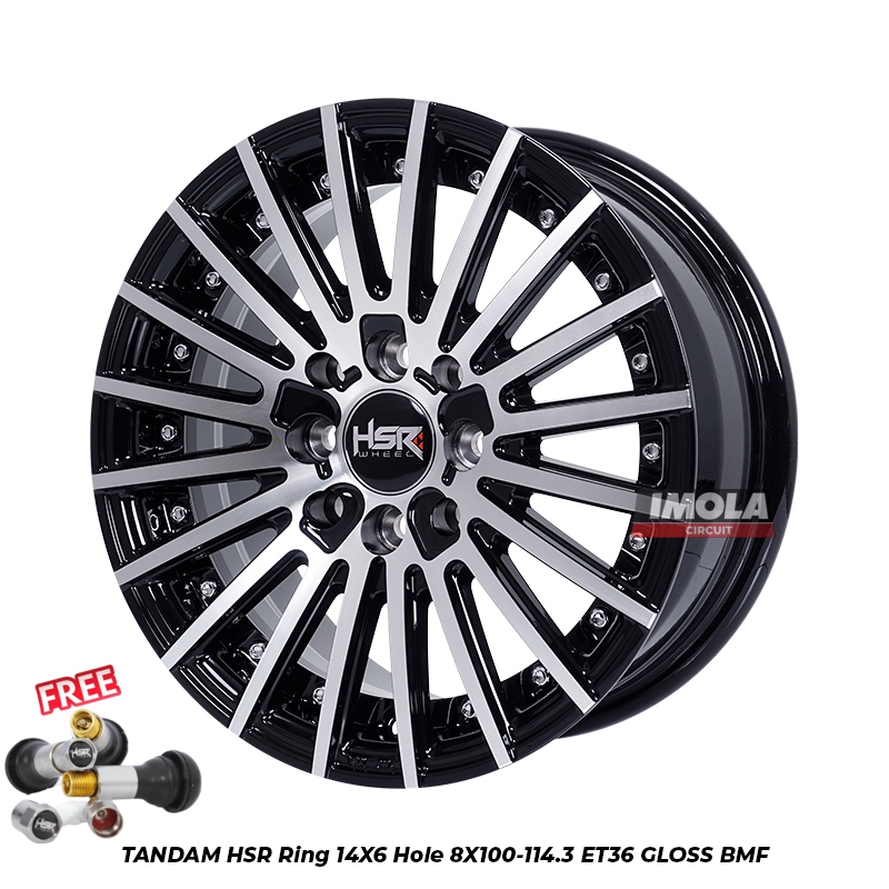 Jual Velg HSR TANDAM Ring 14 Velg Mobil R14 PCD 4X100 4X114,3 Brio Agya Ayla Calya Sigra Xenia ...