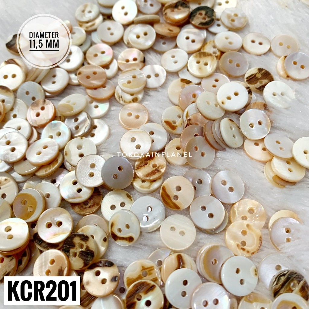 Jual KCR201 Kancing Kerang Tebal Diameter 11.5mm (Per Lusin) | Shopee ...