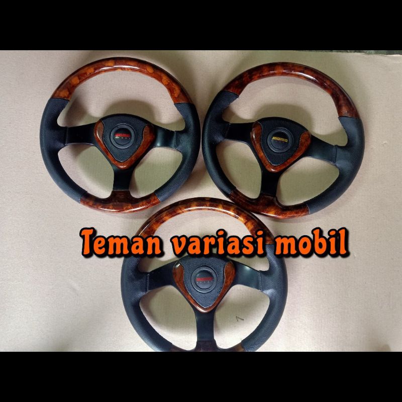 Jual SETIR STIR STEER RACING MOBIL UNIVERSAL KAYU WOOD WARNA COKLAT ...