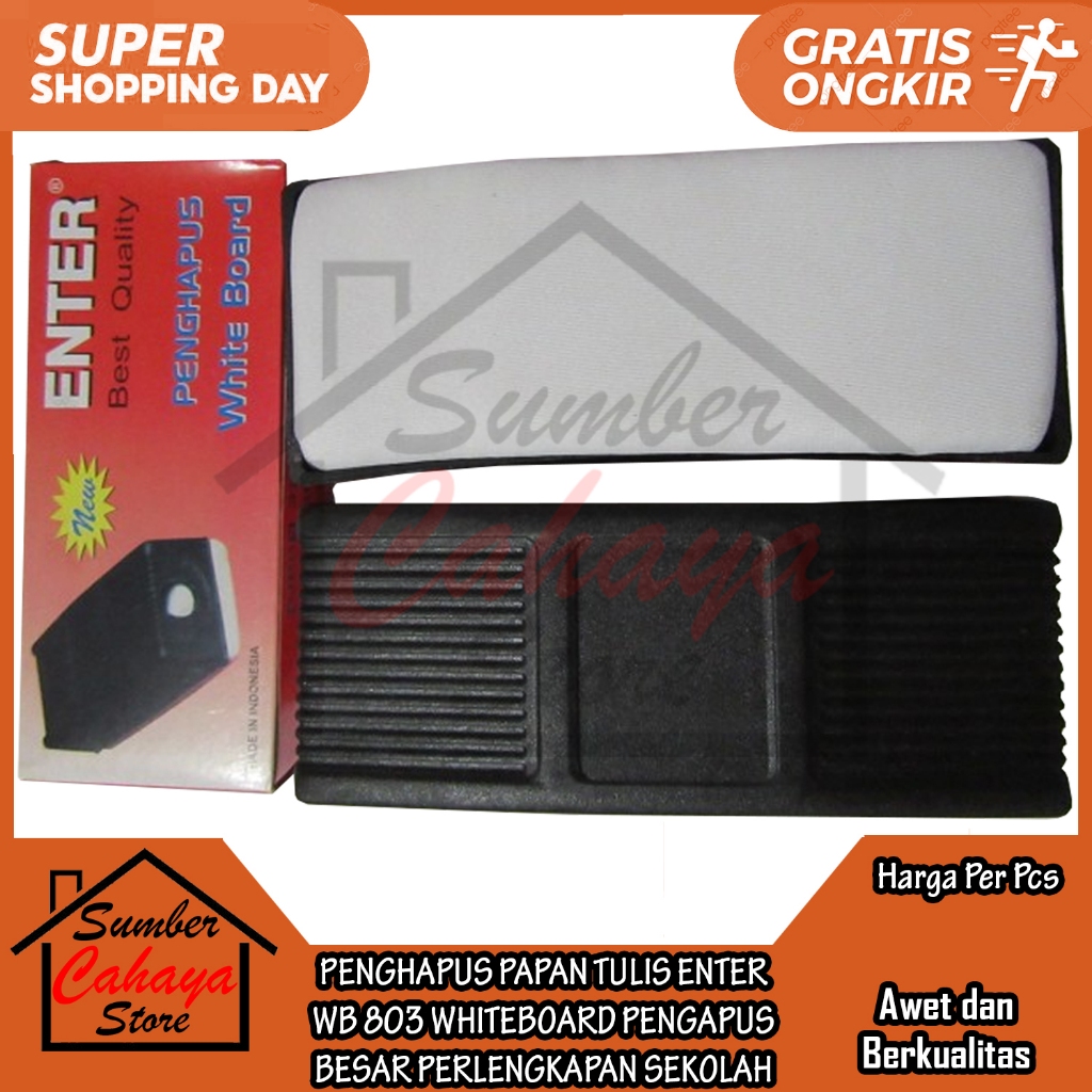 Jual ENTER Penghapus Whiteboard WB 803 Perlengkapan Sekolah Kantor TK ...