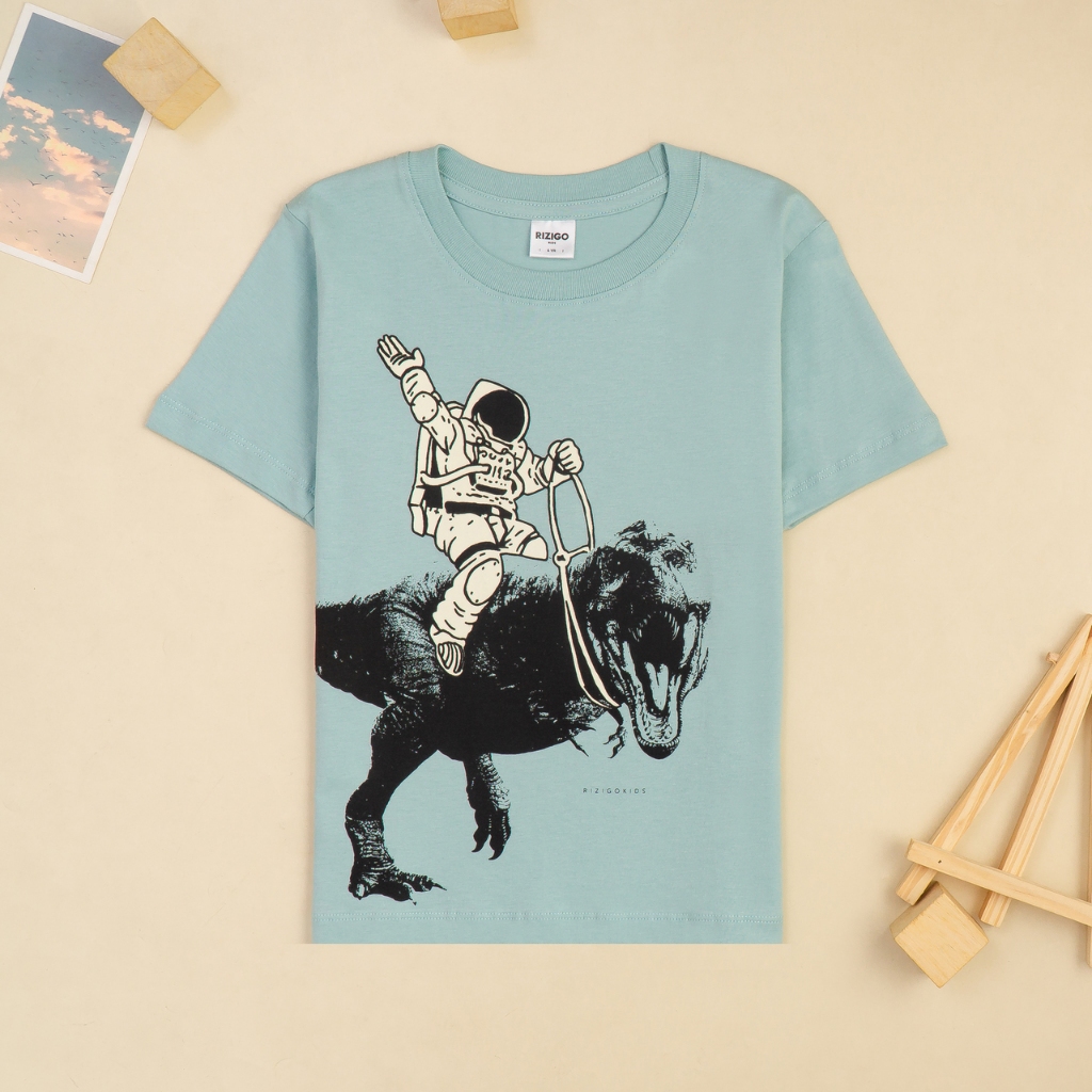 Jual Rizigo Kids Kaos Anak Series Astronot Ride Dinosaurus 2-12 Tahun ...