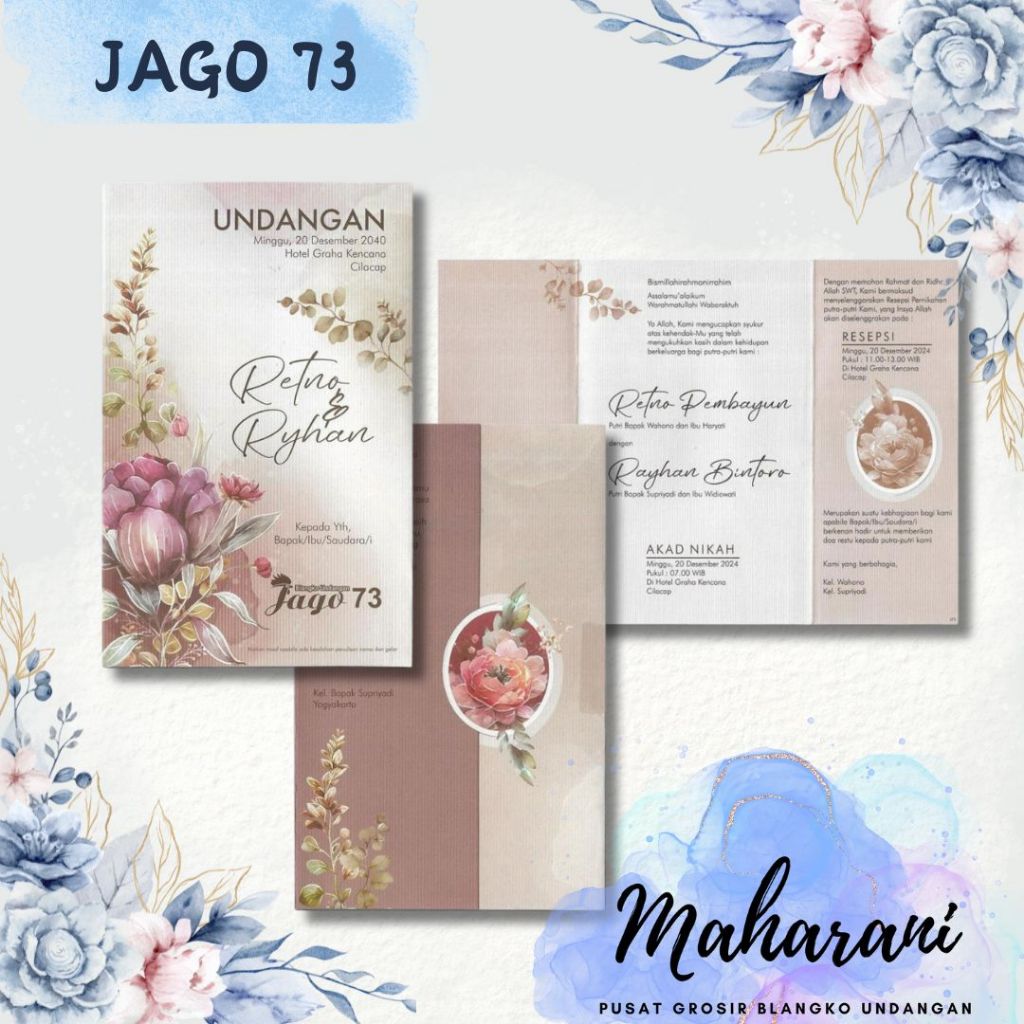 Jual Blangko undangan atau kertas undangan pernikahan merek JAGO 73 ...