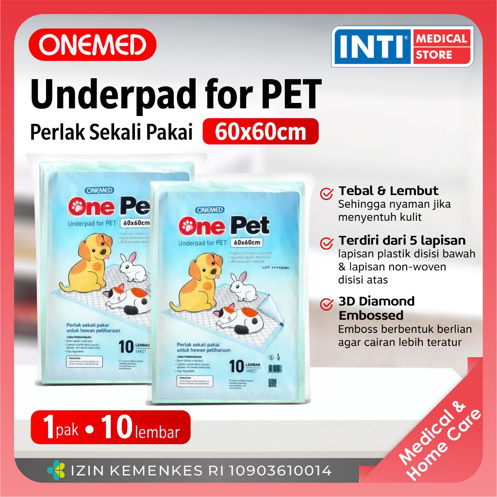 Jual Onemed | OnePet Underpad for Pet | Tatakan Kencing Hewan 60 x 60 ...