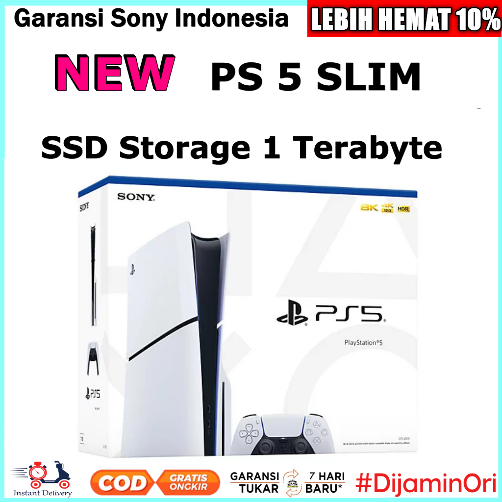 Jual Sony Playstation PS 5 Slim 1TB Disk / Digital version Console PS5 Original Garansi ...
