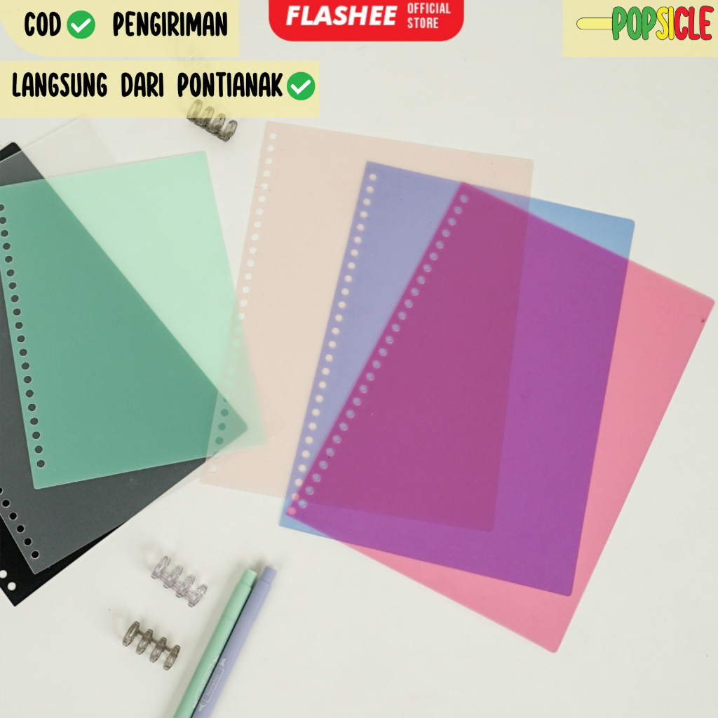 Jual Cover Flashee Sampul loose Leaf Ukuran A4 B5 A5 Cover Binder Warna ...