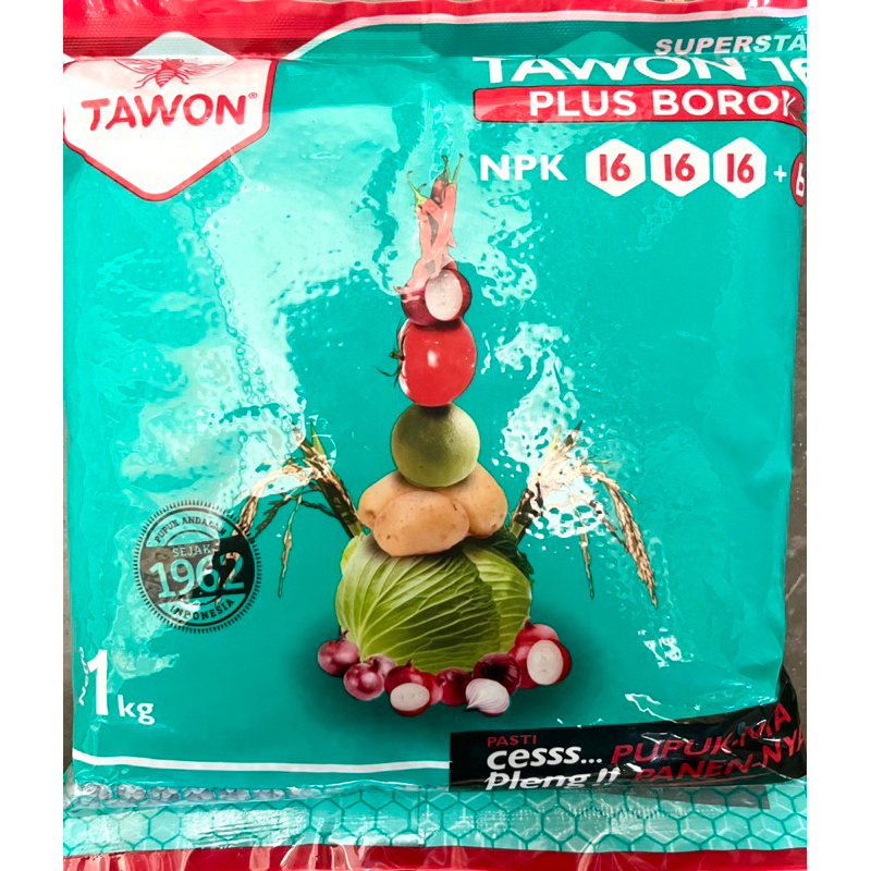 Jual PUPUK NPK 16-16-16 PLUS BORON CAP TAWON 1 kg | Shopee Indonesia