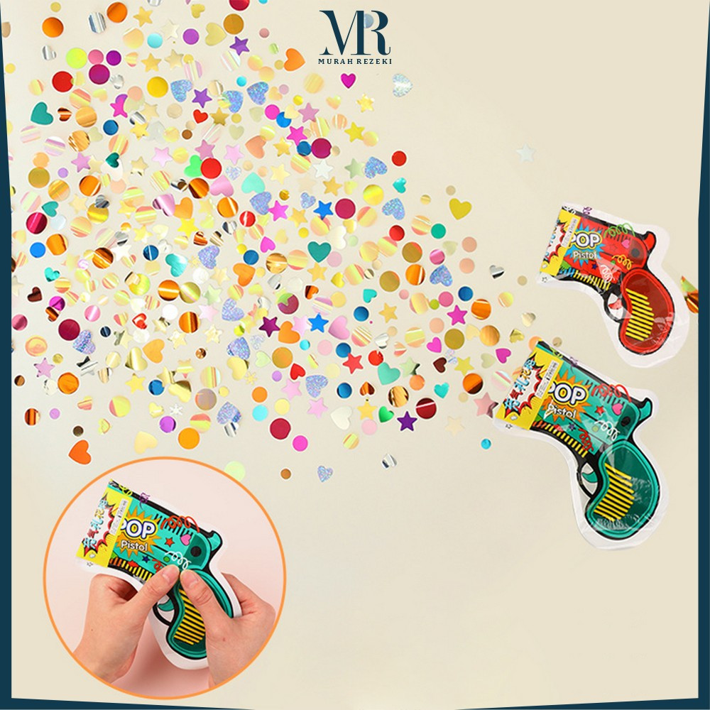 Jual Mainan Party Popper Pistol Petasan Pesta Semburan Kertas Warna ...