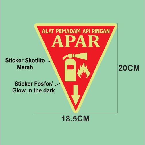 Jual Cutting Sticker APAR Alat Pemadam Glow in The Dark Stiker Fosfor ...
