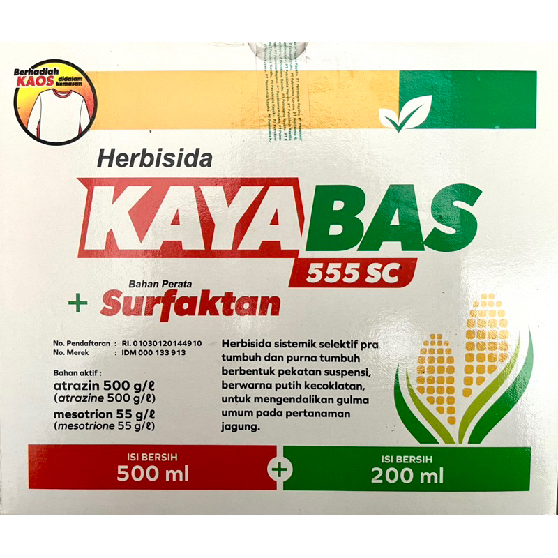 Jual PAKET HERBISIDA KAYABAS 555SC + SURFAKTAN PAK TANI Berhadiah Kaos ... Jual PAKET HERBISIDA KAYABAS 555SC + SURFAKTAN PAK TANI Berhadiah Kaos ...
