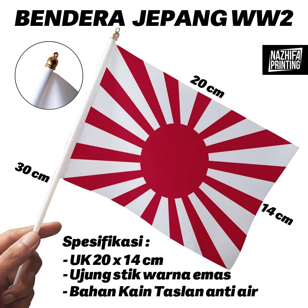 Jual Bendera Tangan Negara Jepang WW2 Bendera Imperial Navy Flag ...