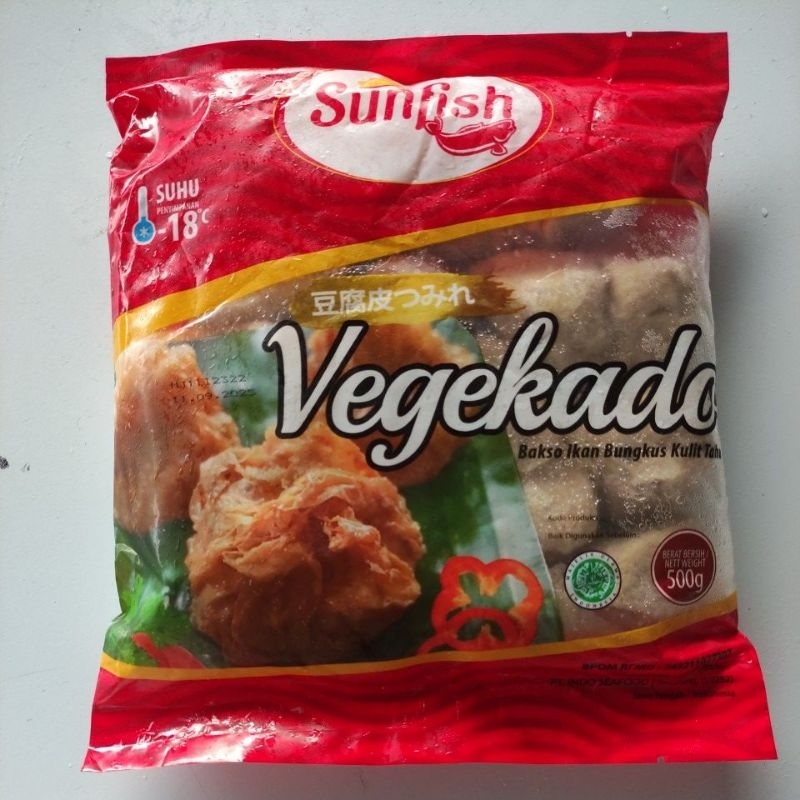 Jual SUNFISH Vegekado Bakso Ikan Bungkus Kulit Tahu 500gr | Shopee ...