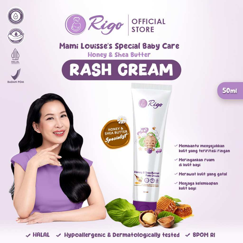 Jual Rigo Honey & Shea Butter Rash Cream Baby 50ML | Shopee Indonesia