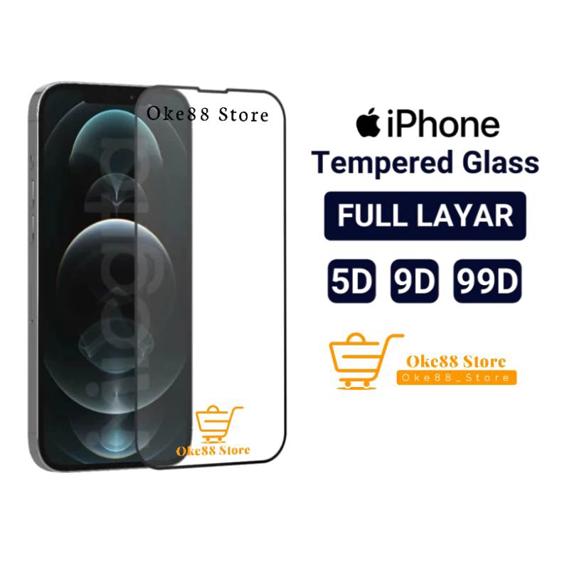 Jual Tempered Glass Full Layar 9D Iphone 12 12 Pro 12 Mini 12 Pro Max ...