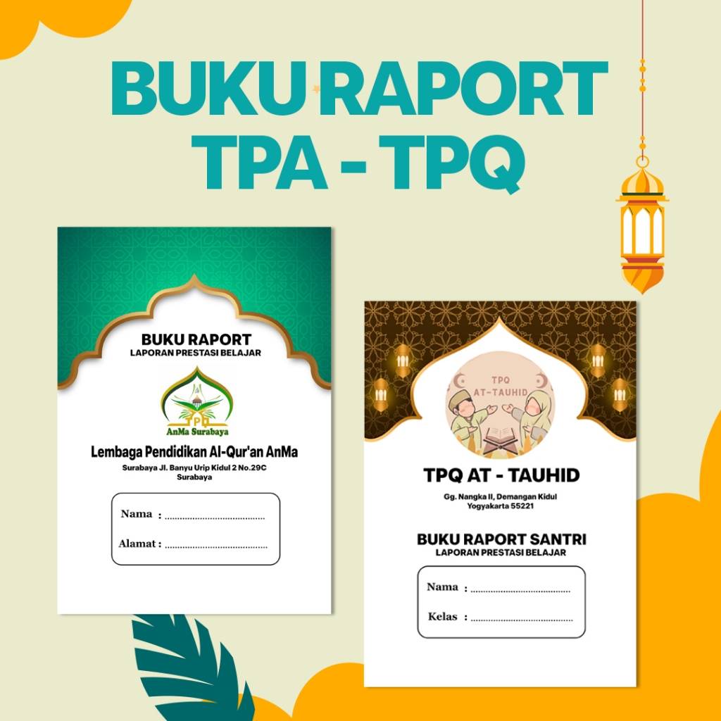 Jual Raport Custom TPQ TPA MADIN | Shopee Indonesia