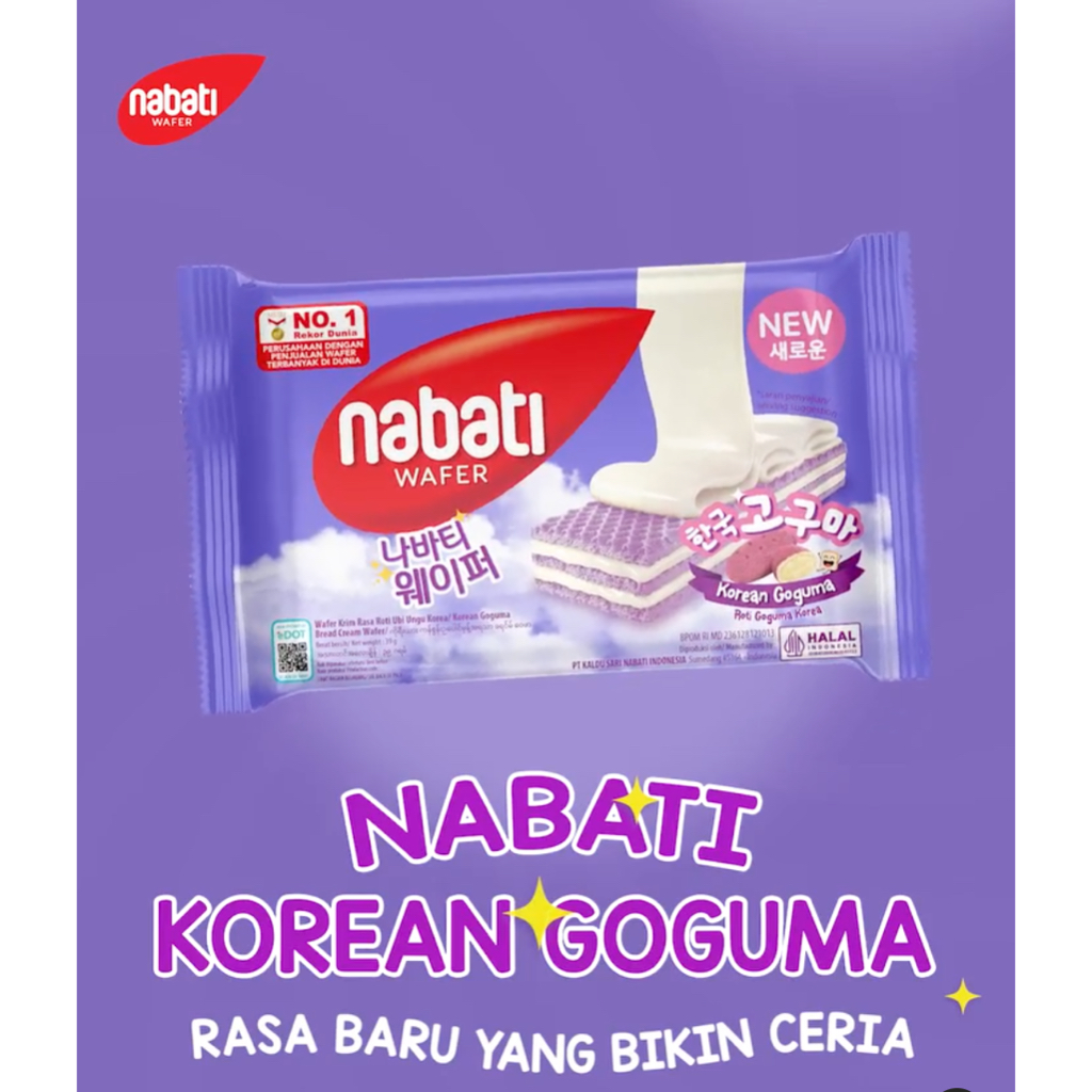 Jual NABATI Wafer Rasa Korean Goguma / Ubi Ungu Ecer @39 gram | Shopee ...
