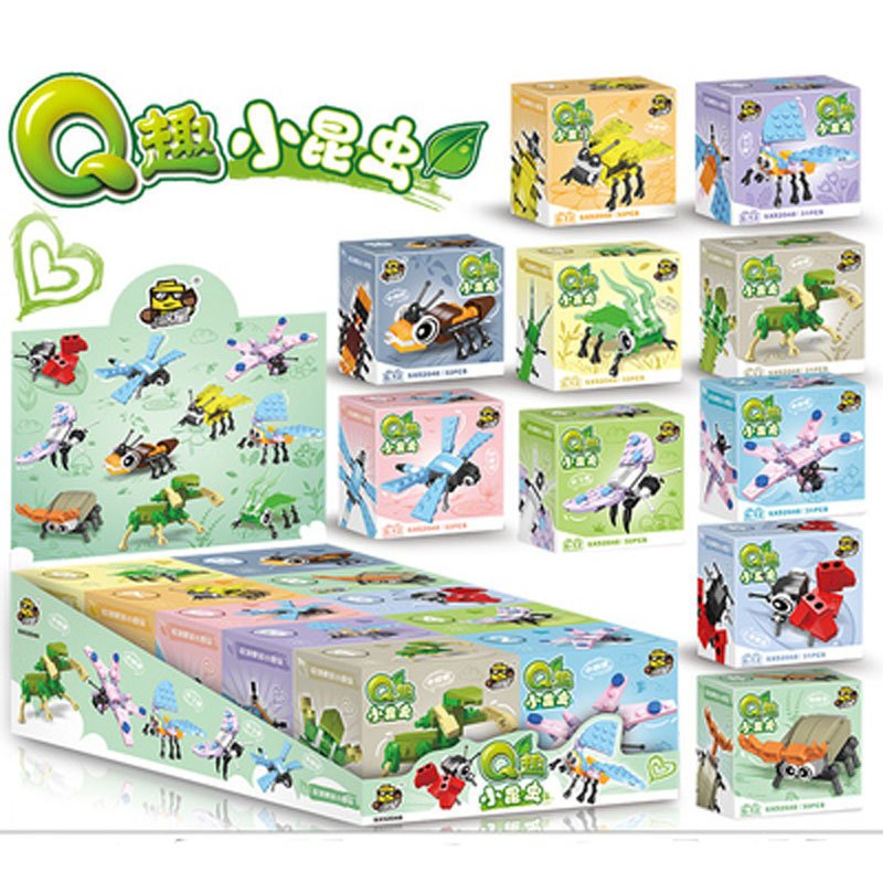 Jual BUILDING BLOCK ANIMAL / BRICK MOTIF HEWAN INSECT SERANGGA CUTE ...
