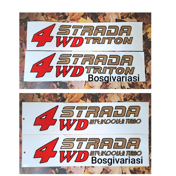 Jual Stiker Mitsubishi Strada 4WD Triton Intercooler Turbo / stiker 4wd ...