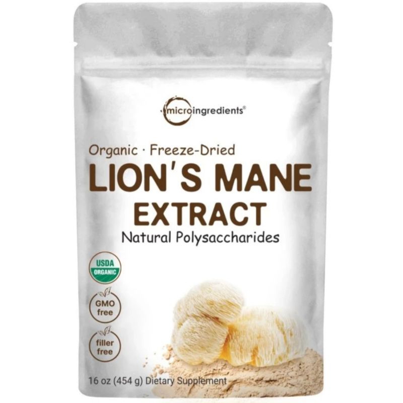 Jual Organic Lions Mane Mushroom Supplement PowderOriginal ...
