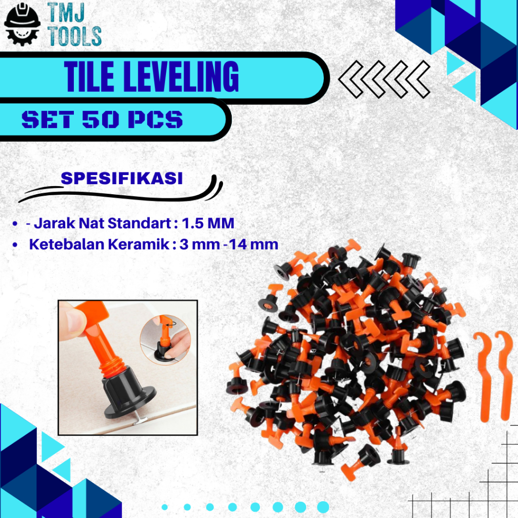 Jual Tile Leveling SET 50pcs Spacer Reusable Alat Perata Level Pengatur ...