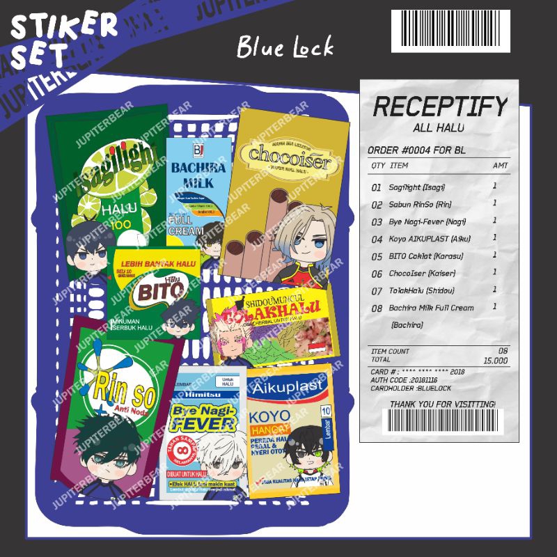 Jual [BlueLock] Stiker Warunk Lokal meme BlueLock kaiser art by ...