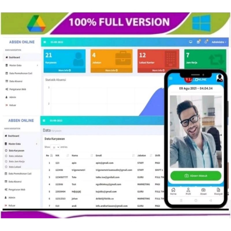 Jual Aplikasi Absensi Dengan Geo Lokasi dan Foto Selfie v3 | Shopee ...