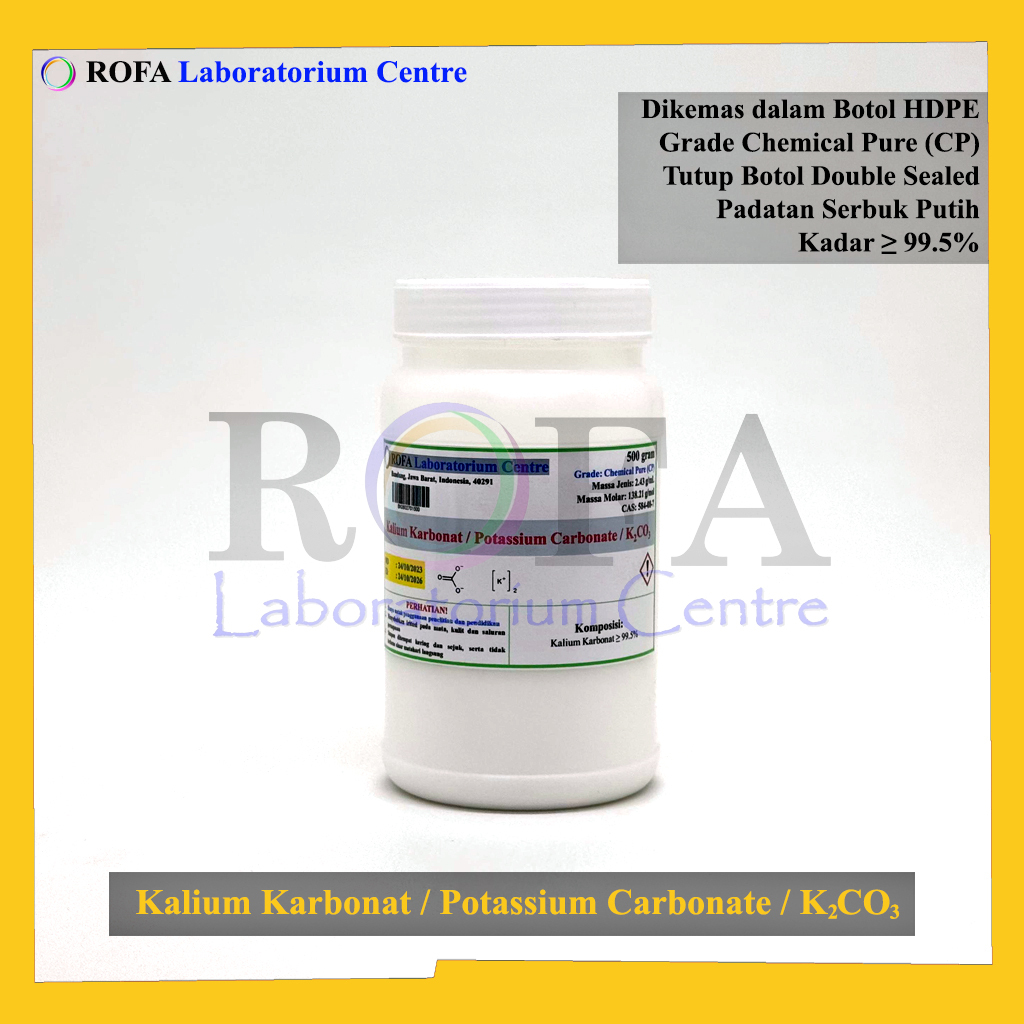 Jual Kalium Karbonat / Potassium Carbonate / K2CO3 CP 500 Gram | Shopee ...