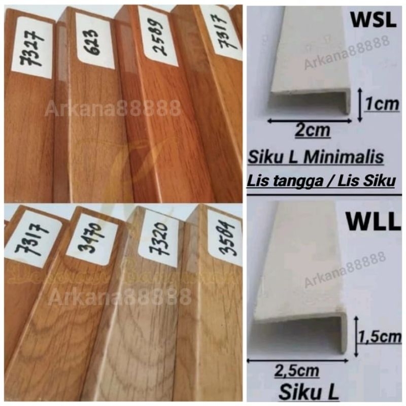 Jual Lis tangga PVC / Lis Siku L / Lis parket PVC isi 2,4meter | Shopee ...