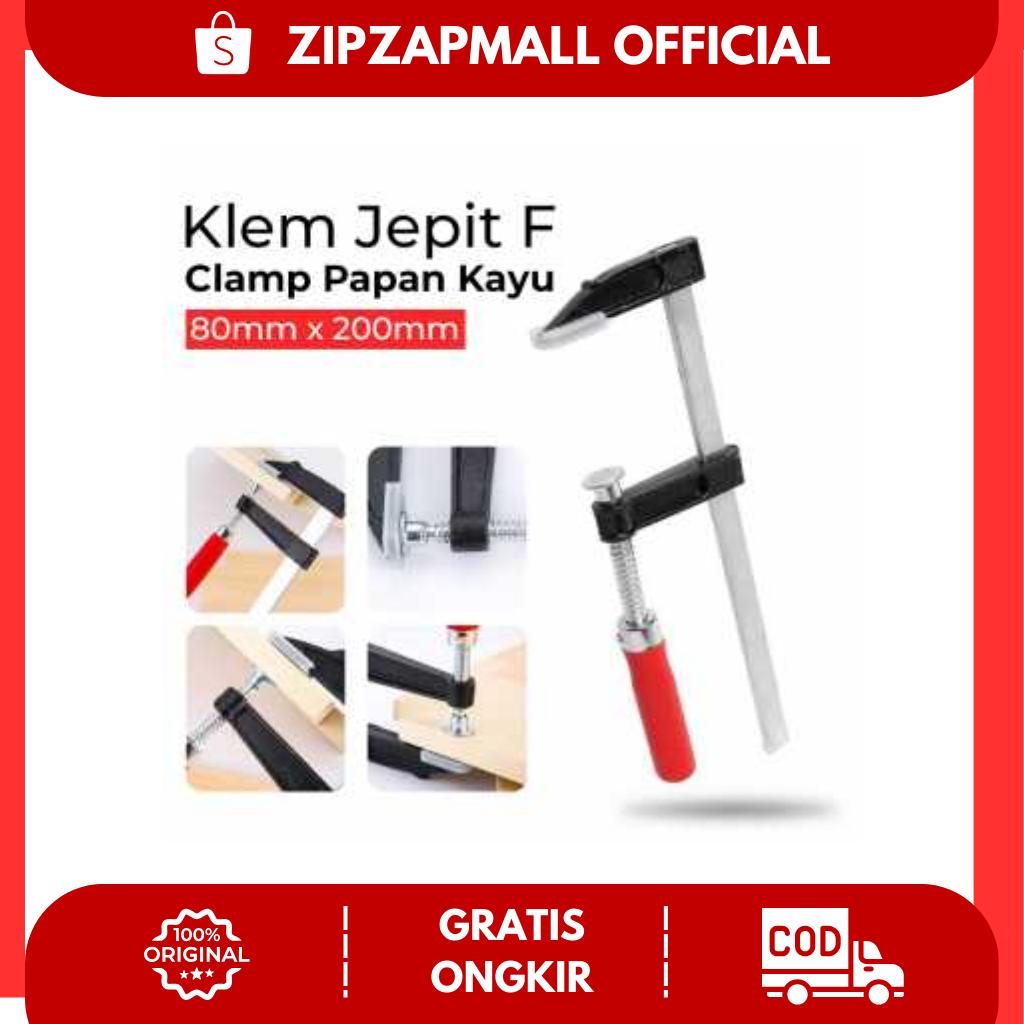 Jual Klem F Clamp Jepit Papan Kayu Heavy Duty (OBRAL REJECT) / Klem ...
