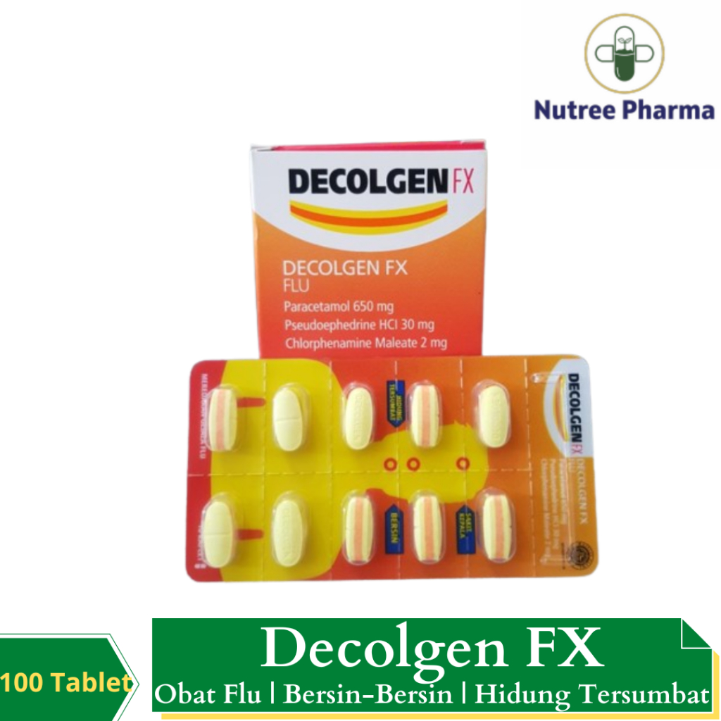 Jual ⚡MURAH & DIJAMIN ORI⚡ DECOLGEN FX Isi 100 Tablet | Meredakan ...