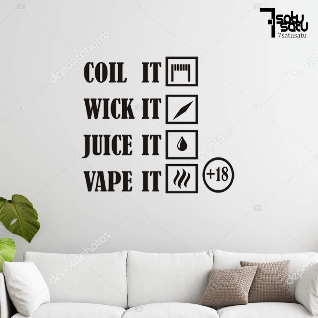 Jual Stiker Dingding Kaca Dekorasi Toko Vape Wallsticker Cuting Vynil ...