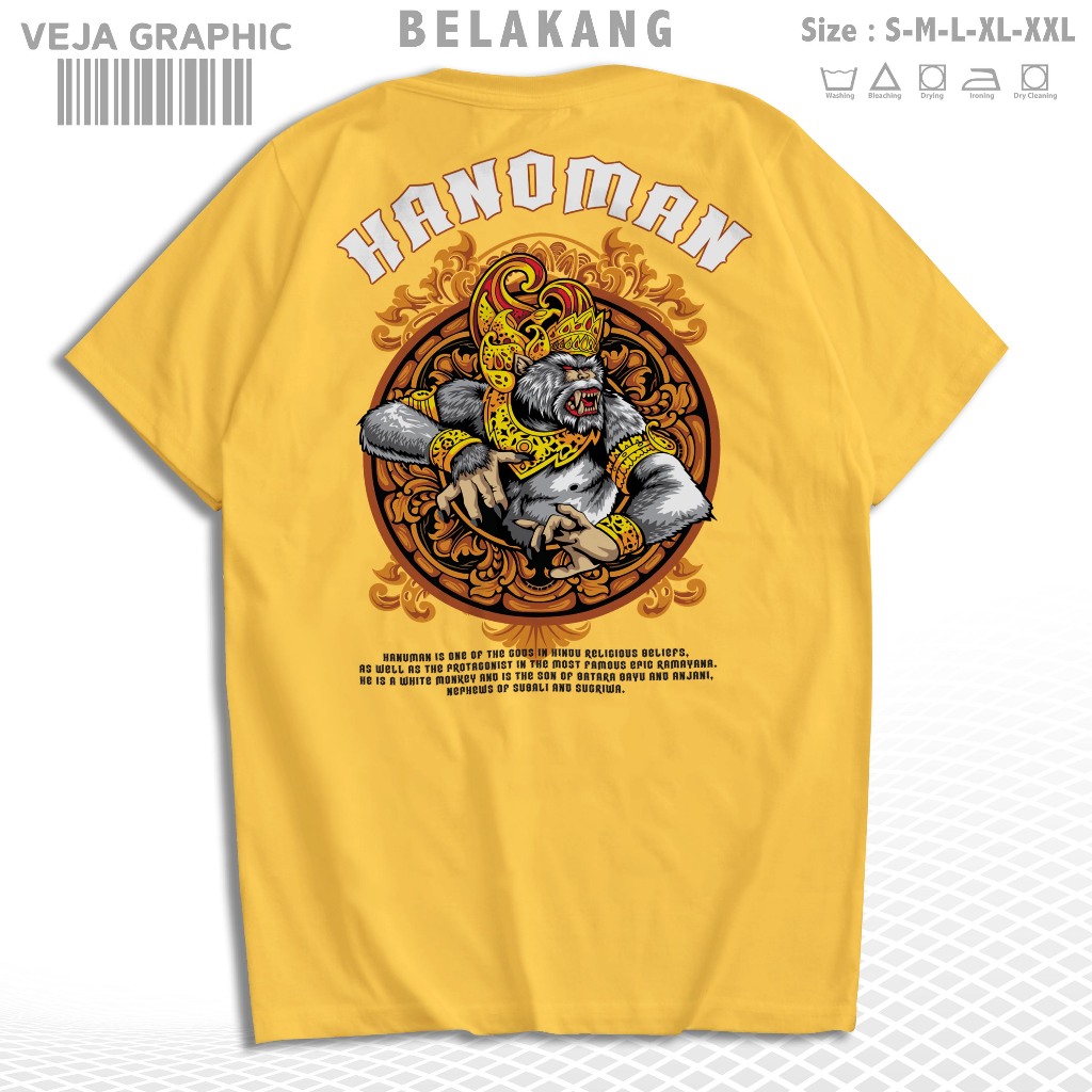 Jual VEJAGRAPHIC T-Shirt Hanoman Ramayana | Kaos Indonesia Culture Pria ...