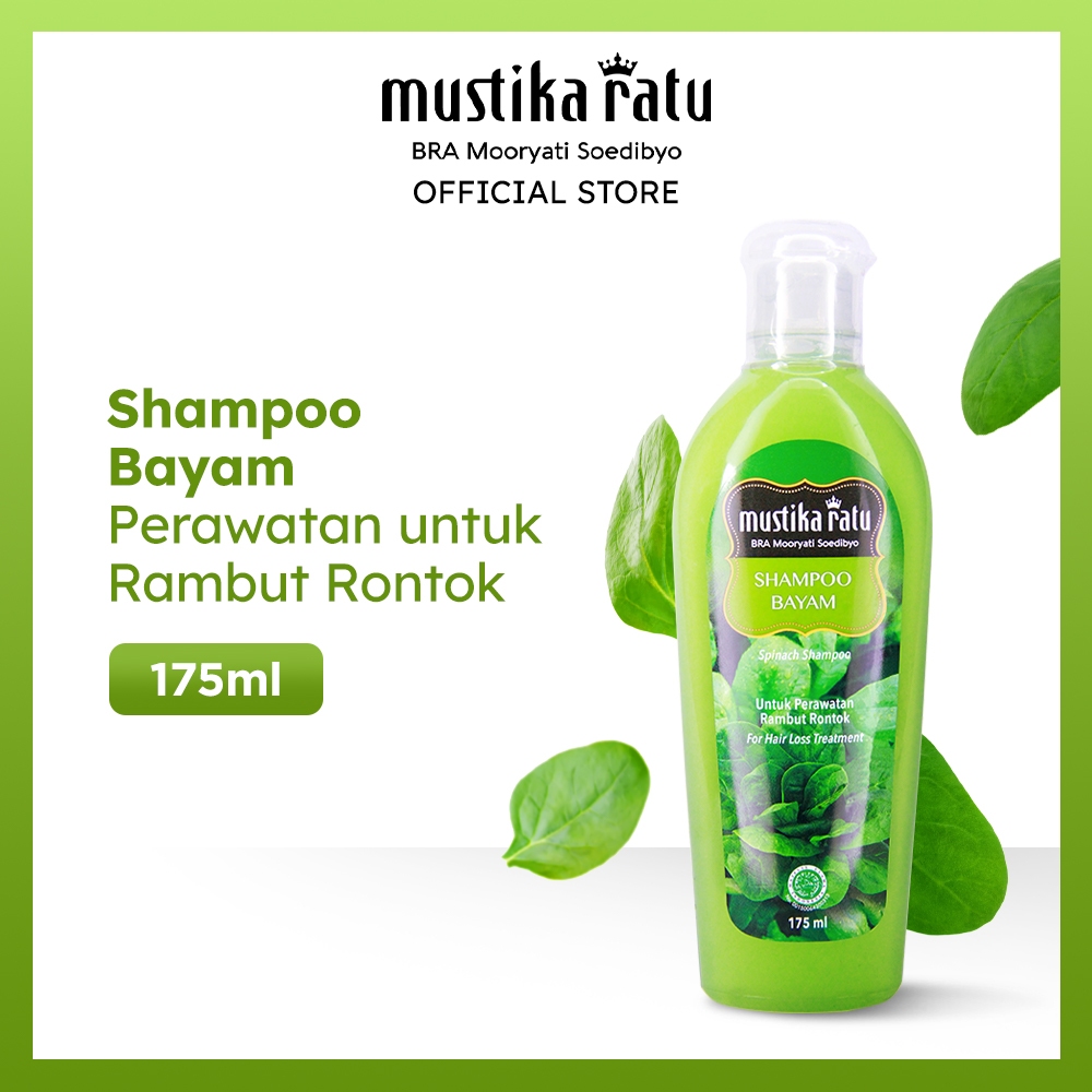 Jual Mustika Ratu Shampoo Bayam 175ml perawatan untuk rambut rontok ...